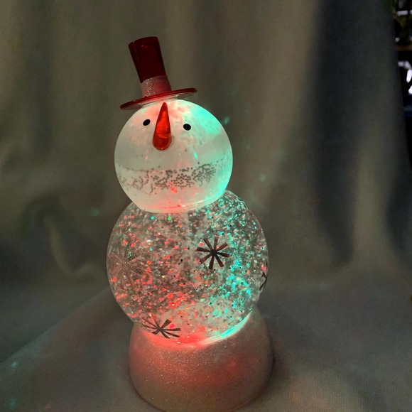 Hallmark | Holiday | Very Rare 207 Hallmark Snowman Snow Globe Lights ...